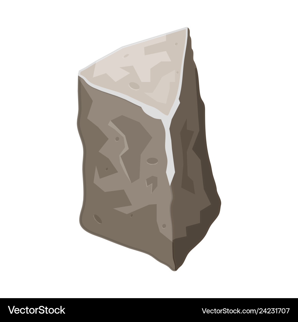 Cartoon rock symbol icon design Royalty Free Vector Image
