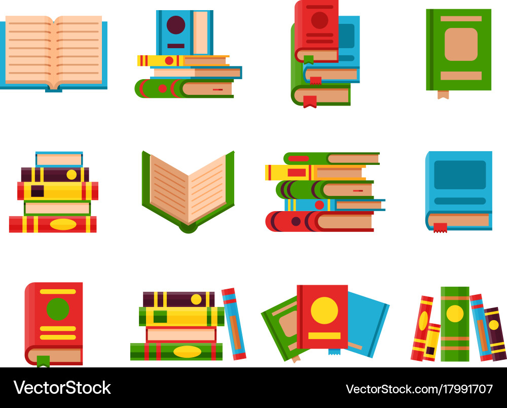 Colorful book learn literature Royalty Free Vector Image