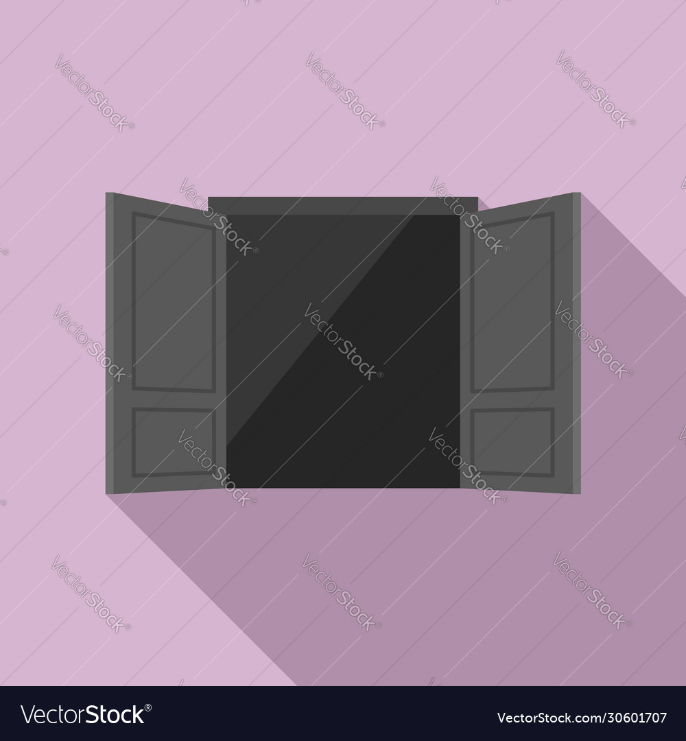 Emergency door icon flat style Royalty Free Vector Image Emergency door icon flat style Royalty Free Vector Image