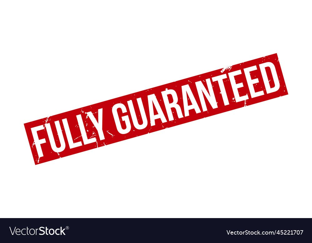 Fully guaranteed rubber stamp seal Royalty Free Vector Image