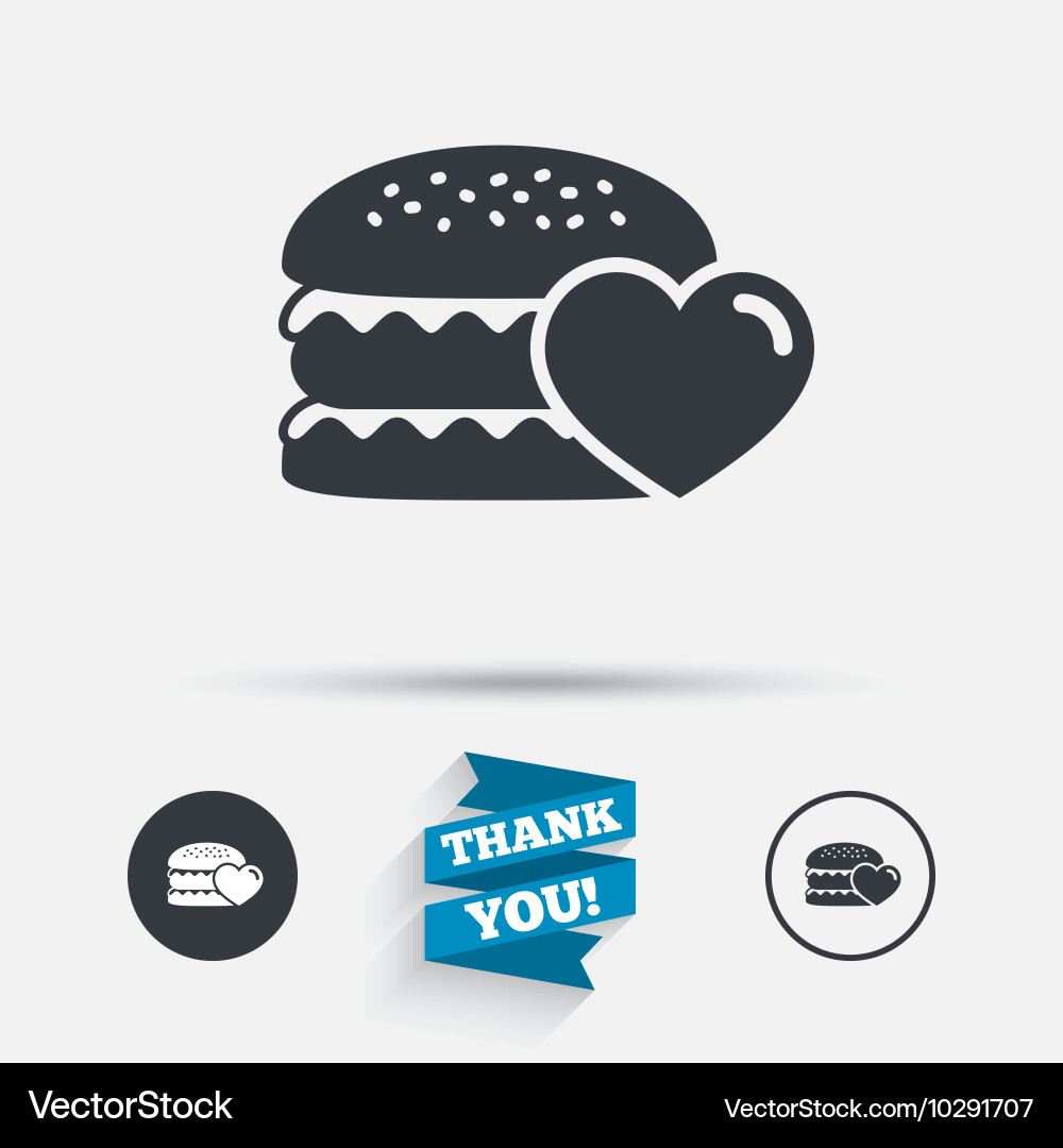 Hamburger icon burger food symbol Royalty Free Vector Image