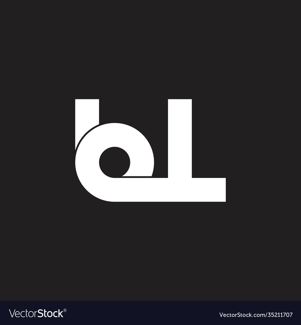 Letters bl simple loop logo Royalty Free Vector Image