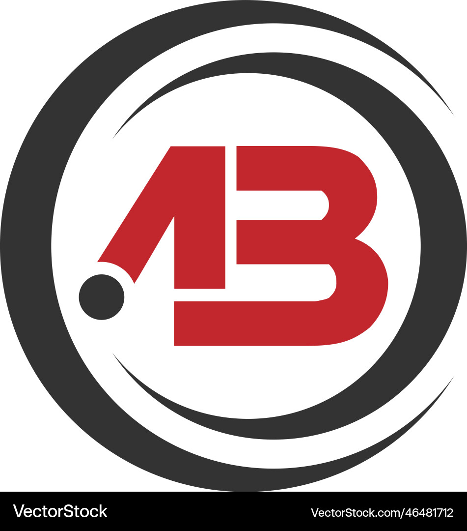 Ab logo design template graphic branding Vector Image