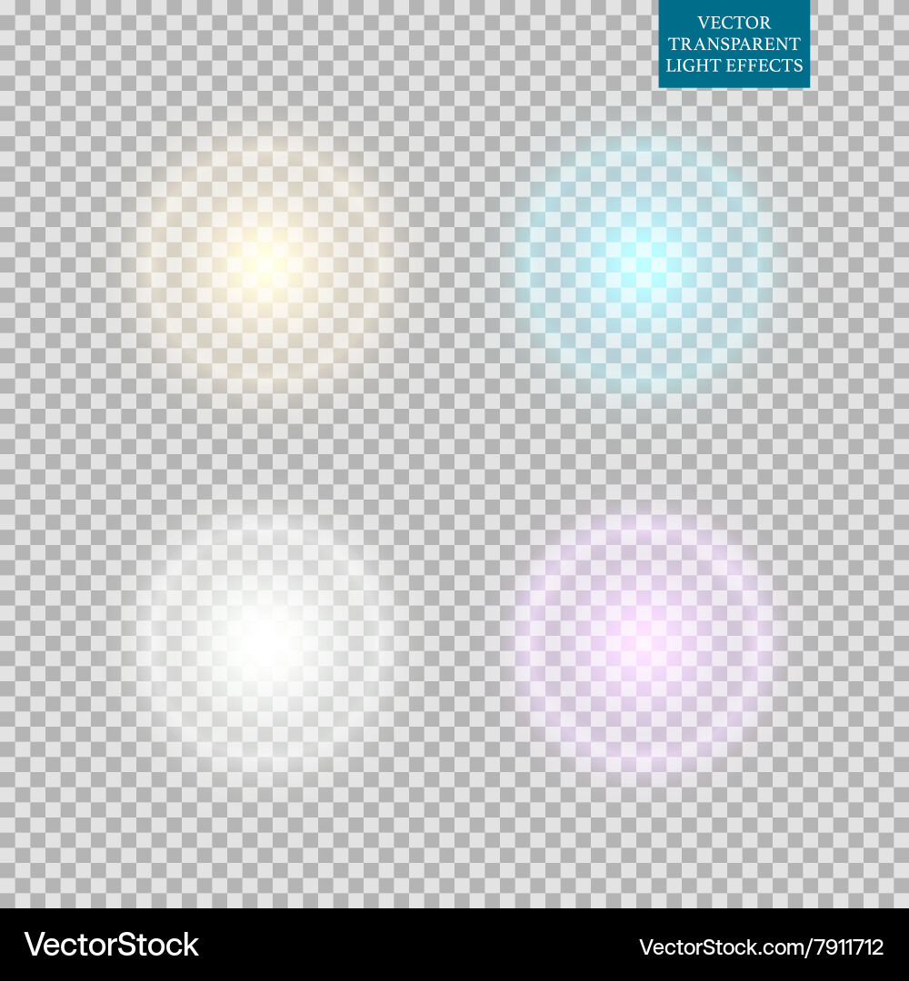 Abstract image of lighting flare set Royalty Free Vector