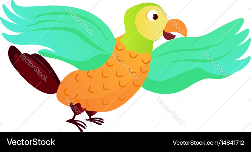 Cartoon animal parrot Royalty Free Vector Image
