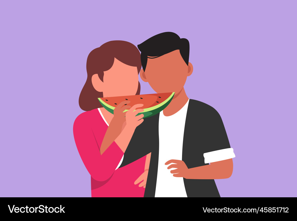 Cartoon flat style drawing cute young smiling Vector Image