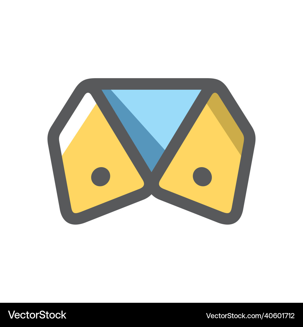 Collar for shirt icon cartoon Royalty Free Vector Image