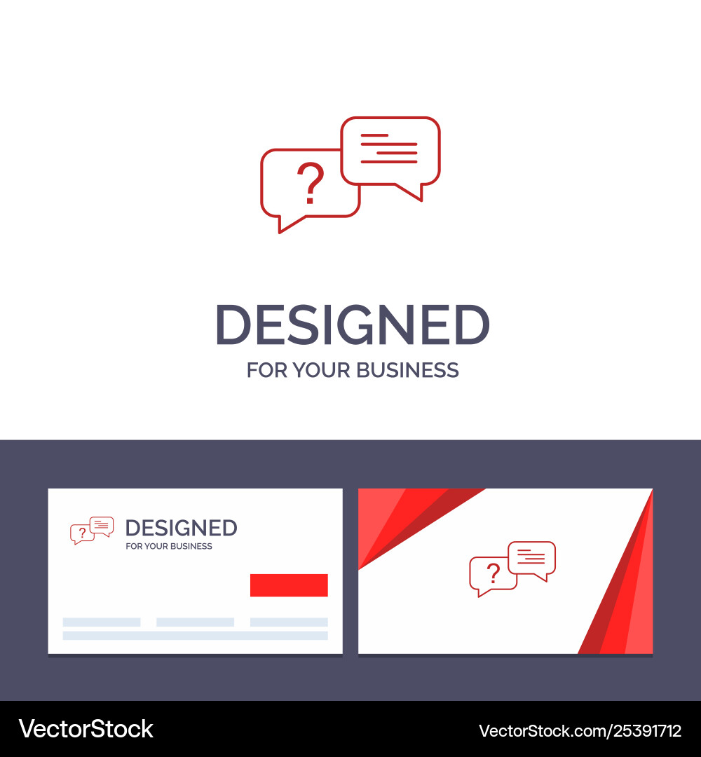 Creative business card and logo template chat Vector Image