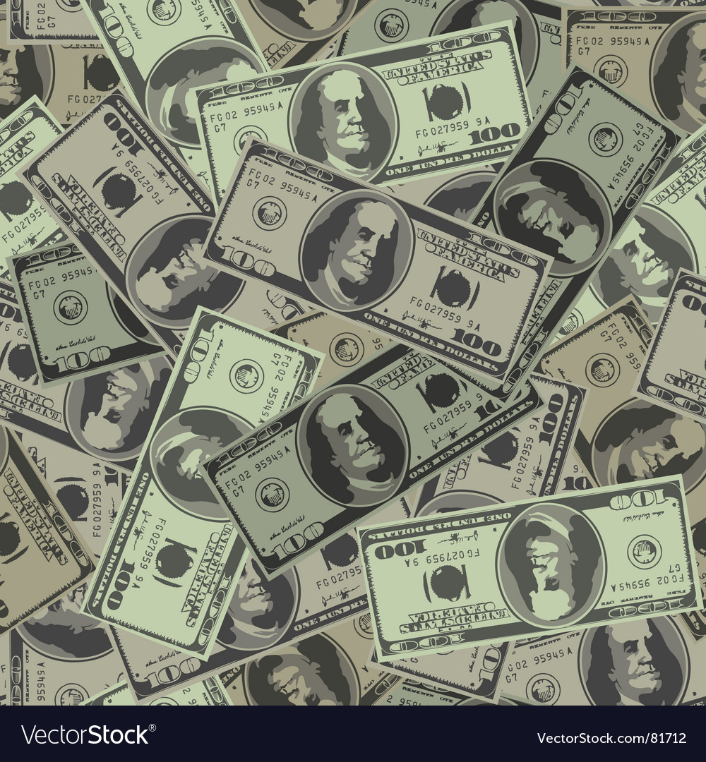Dollars background Royalty Free Vector Image - VectorStock