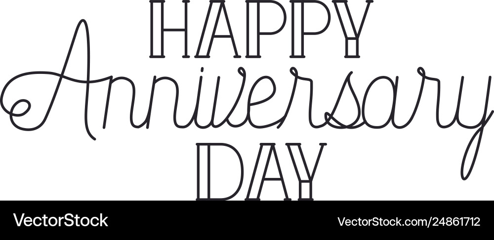 Happy anniversary day isolated icon Royalty Free Vector