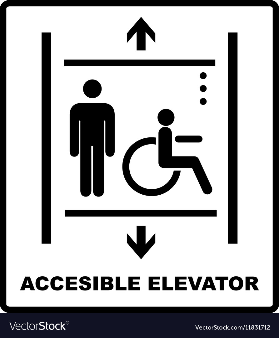 Lift for disabled icon sign Royalty Free Vector Image Lift for disabled icon sign Royalty Free Vector Image