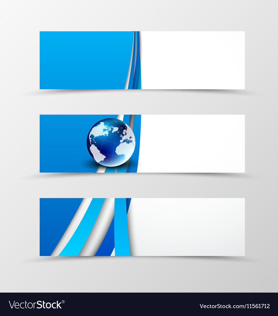 Set of header banner digital design Royalty Free Vector