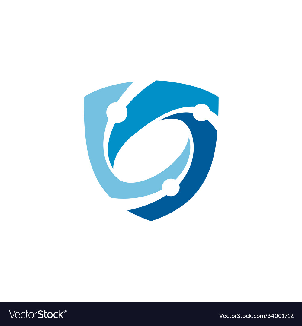 Shield tech logo Royalty Free Vector Image - VectorStock