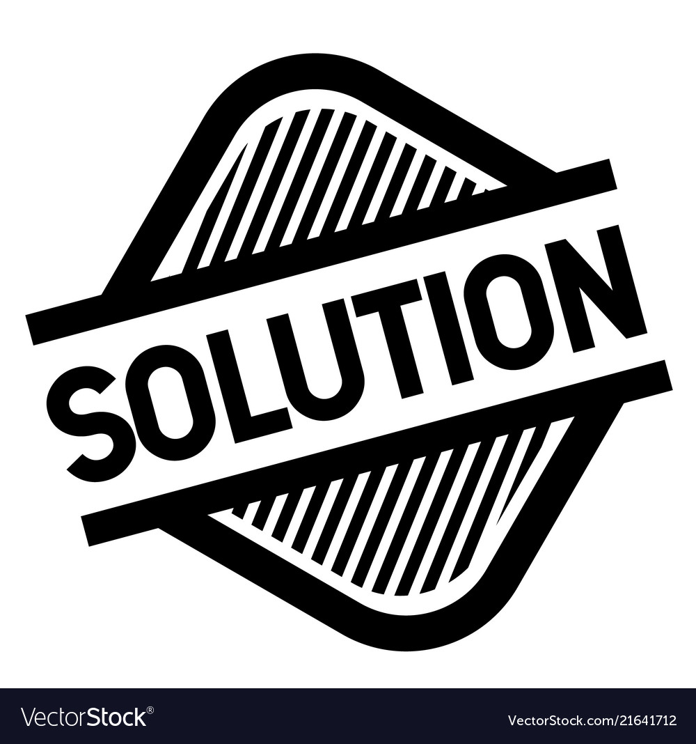 Solution stamp on white Royalty Free Vector Image