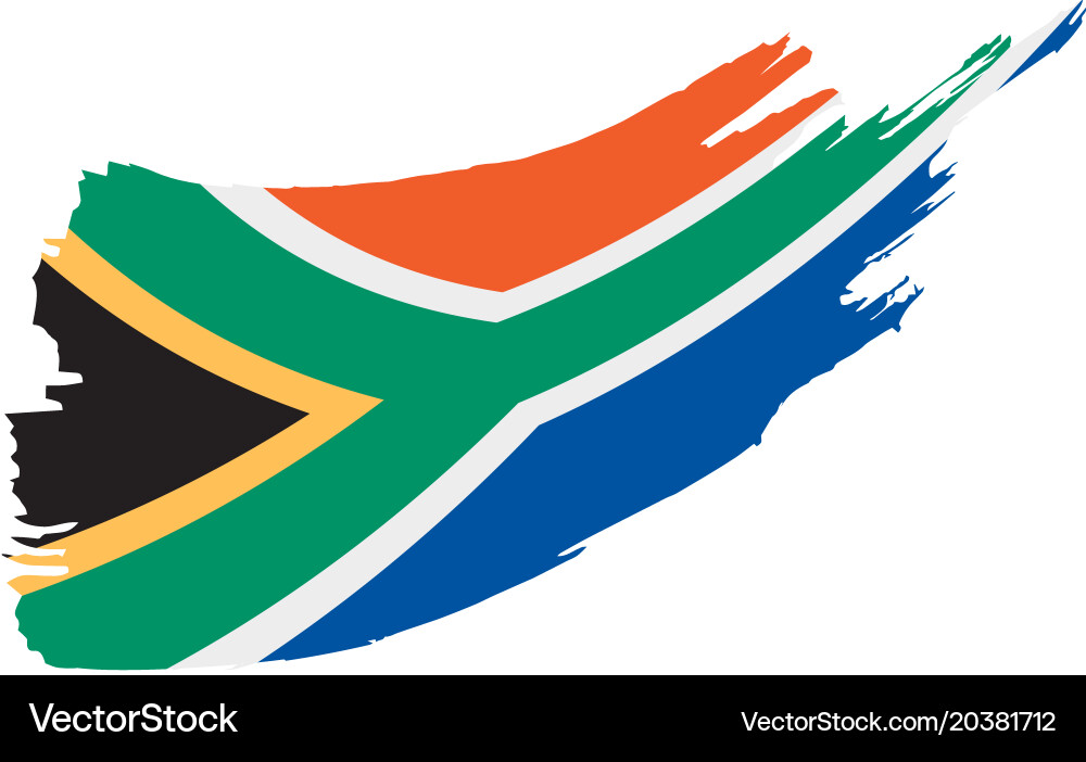 South africa flag Royalty Free Vector Image - VectorStock