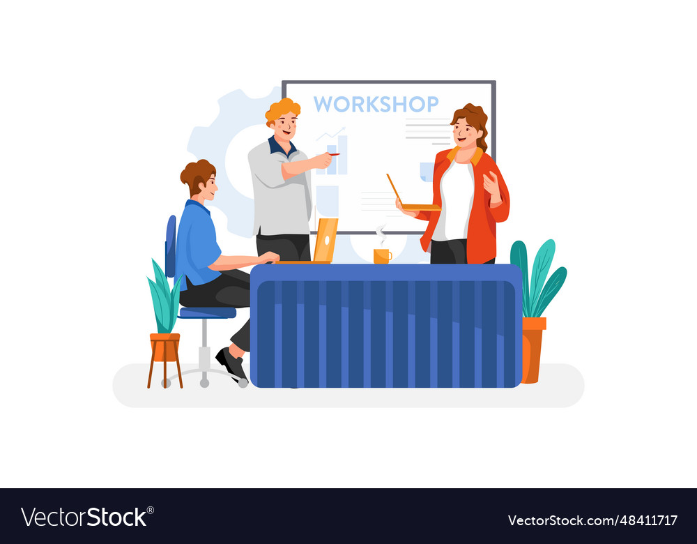 Business workshop Royalty Free Vector Image - VectorStock