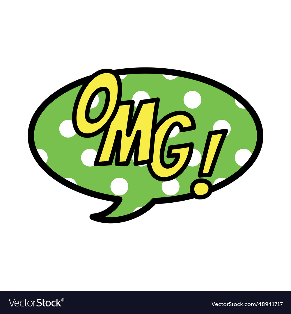 Omg sticker Royalty Free Vector Image - VectorStock