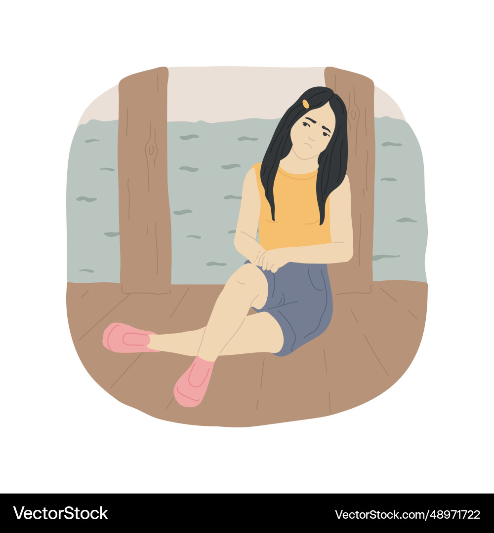 Aloofness isolated cartoon Royalty Free Vector Image