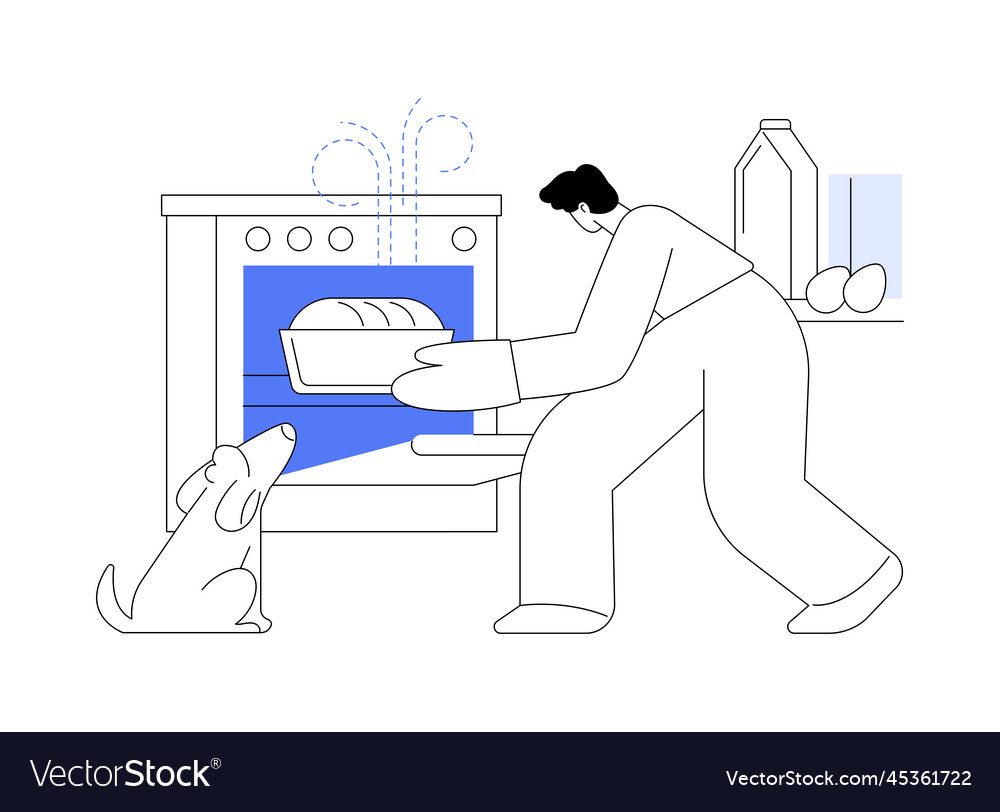 Baking bread abstract concept Royalty Free Vector Image