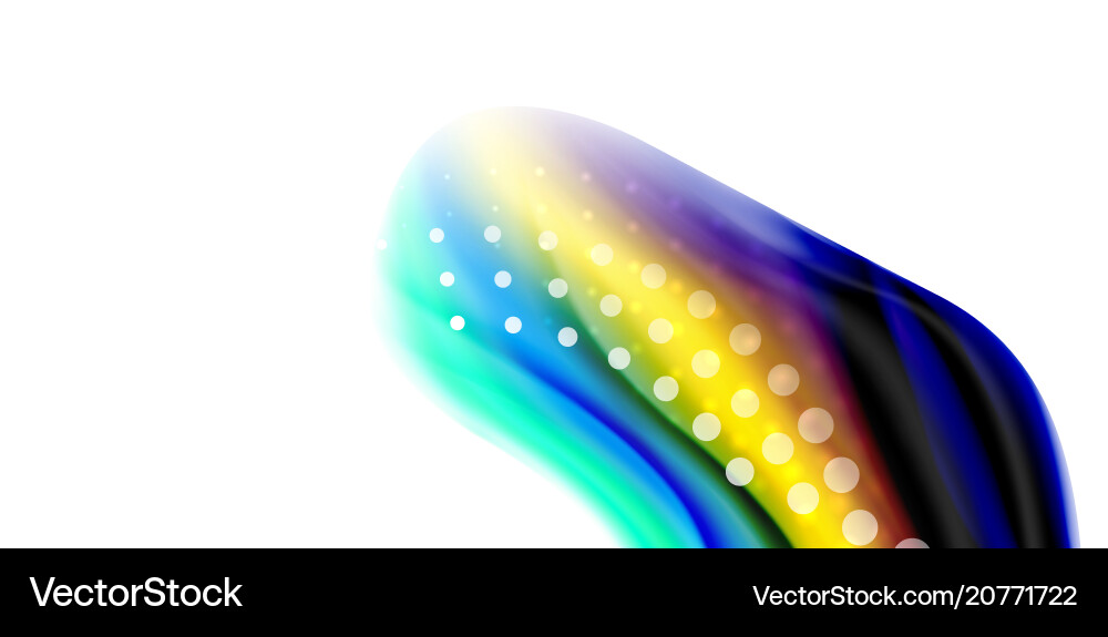 Flowing liqiud colors isolated on white Royalty Free Vector