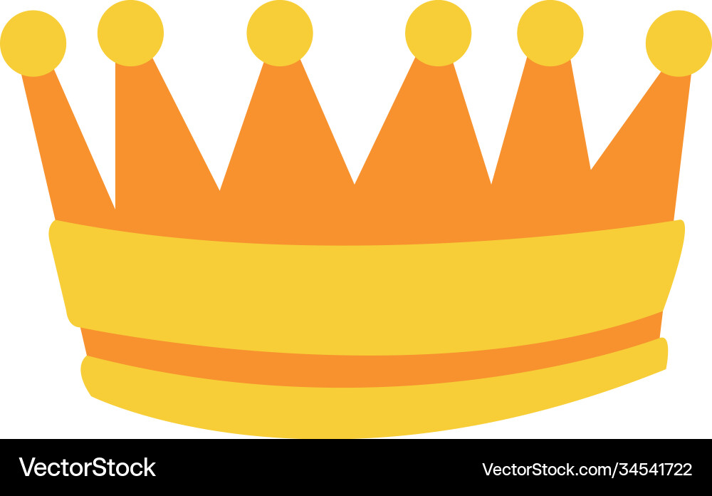 Golden crown queen isolated icon Royalty Free Vector Image