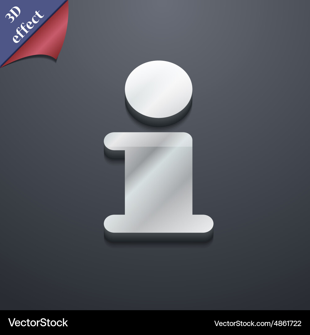 Information info icon symbol 3d style trendy Vector Image