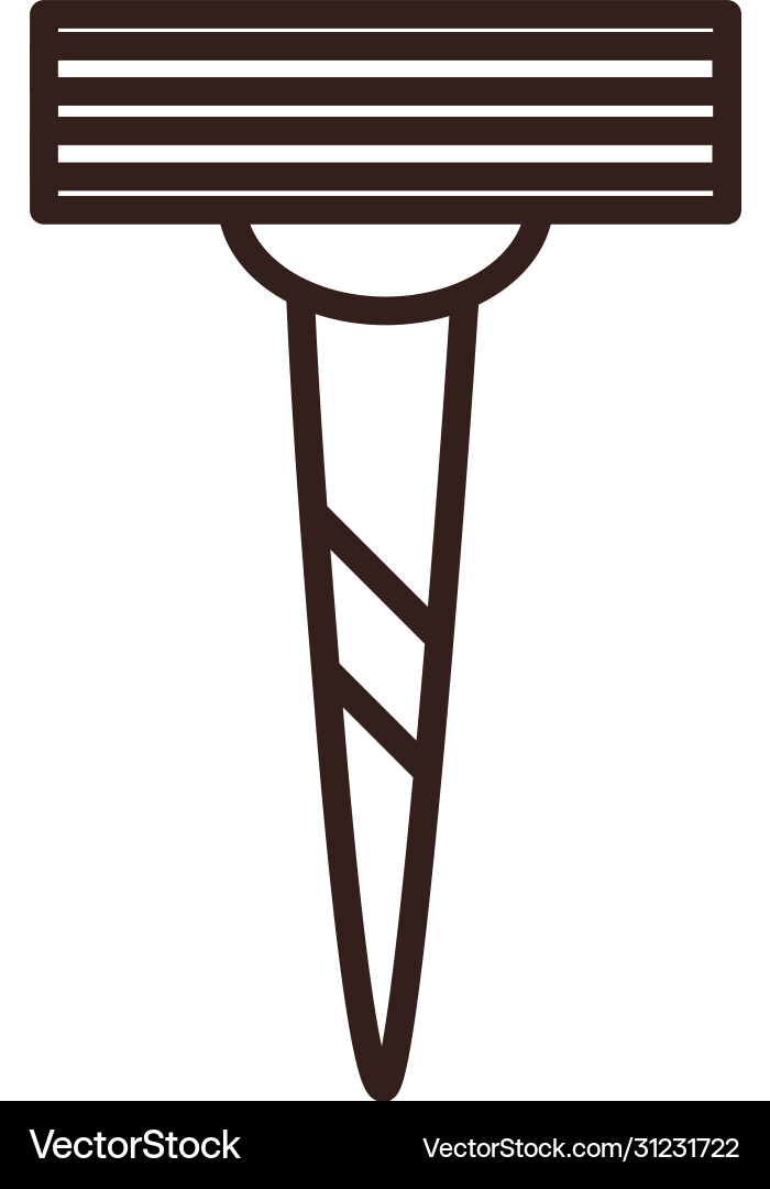 Men razor equipment line style icon Royalty Free Vector