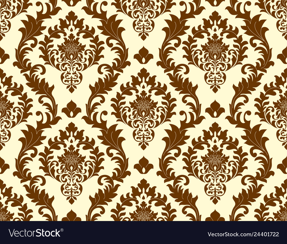 Seamless damask pattern as a background Royalty Free Vector