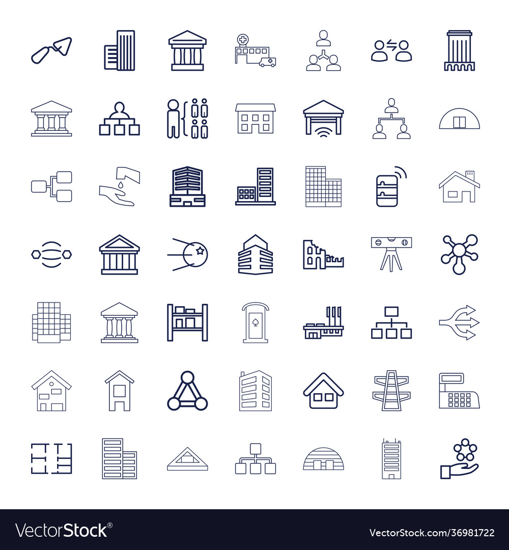Structure icons Royalty Free Vector Image - VectorStock