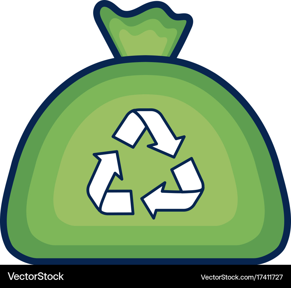 Bag recycle to environment care Royalty Free Vector Image