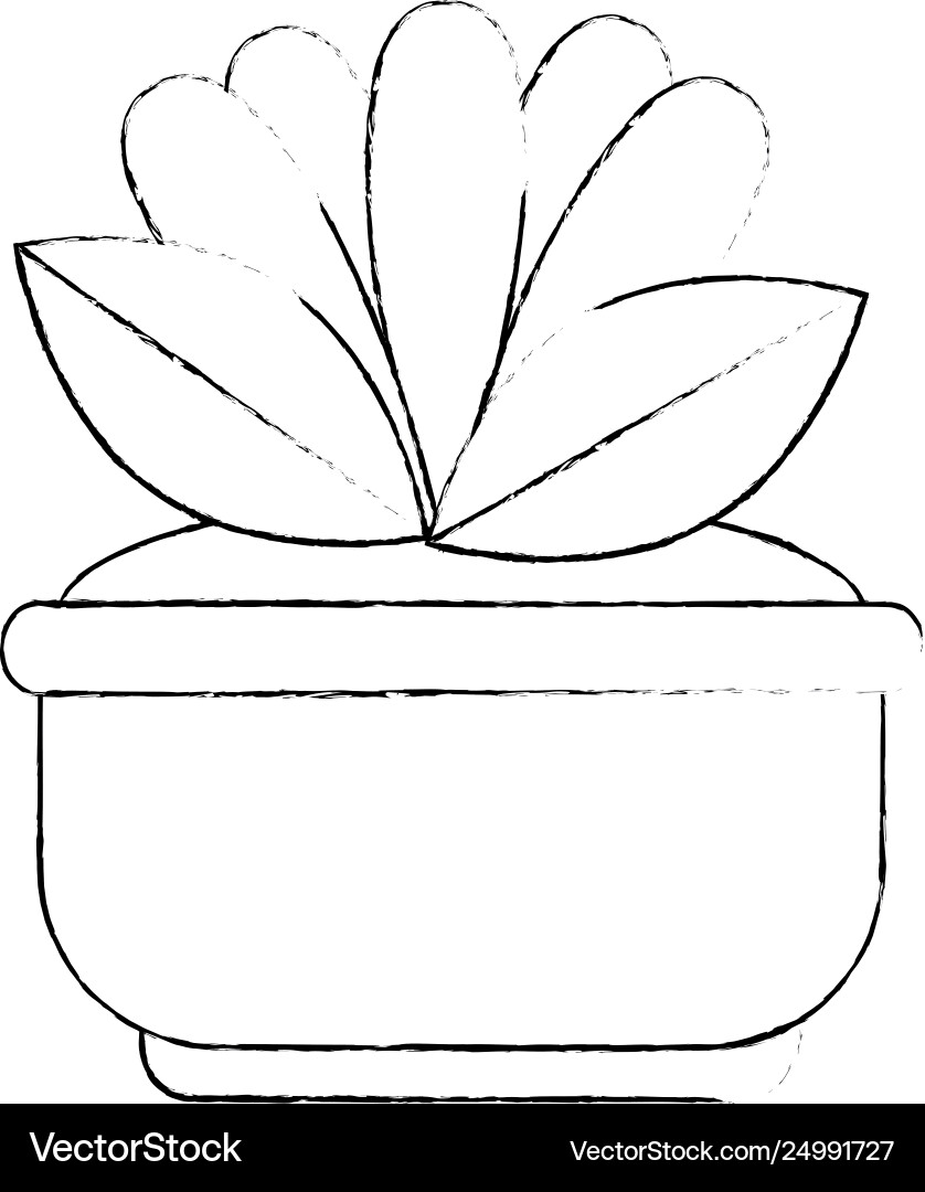 Beautiful flowers in pot decorative Royalty Free Vector