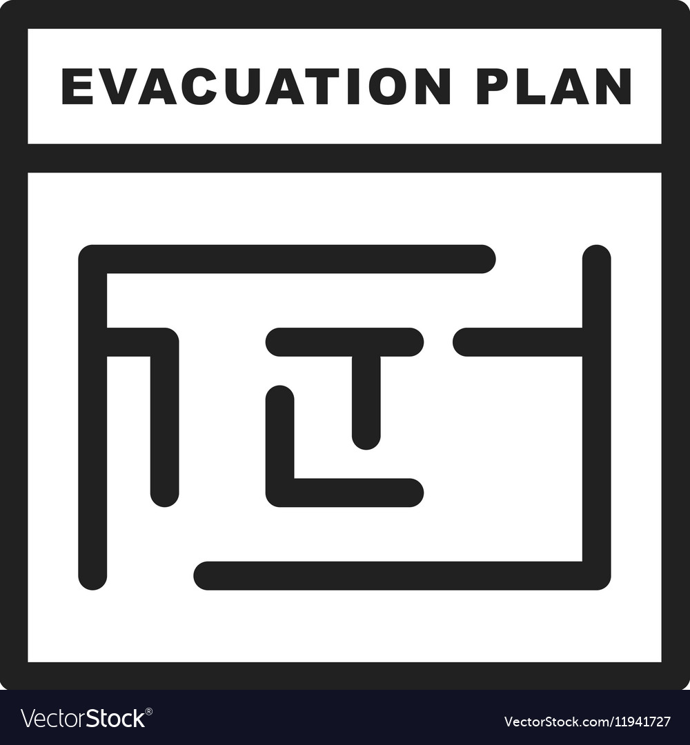 Evacuation plan Royalty Free Vector Image - VectorStock