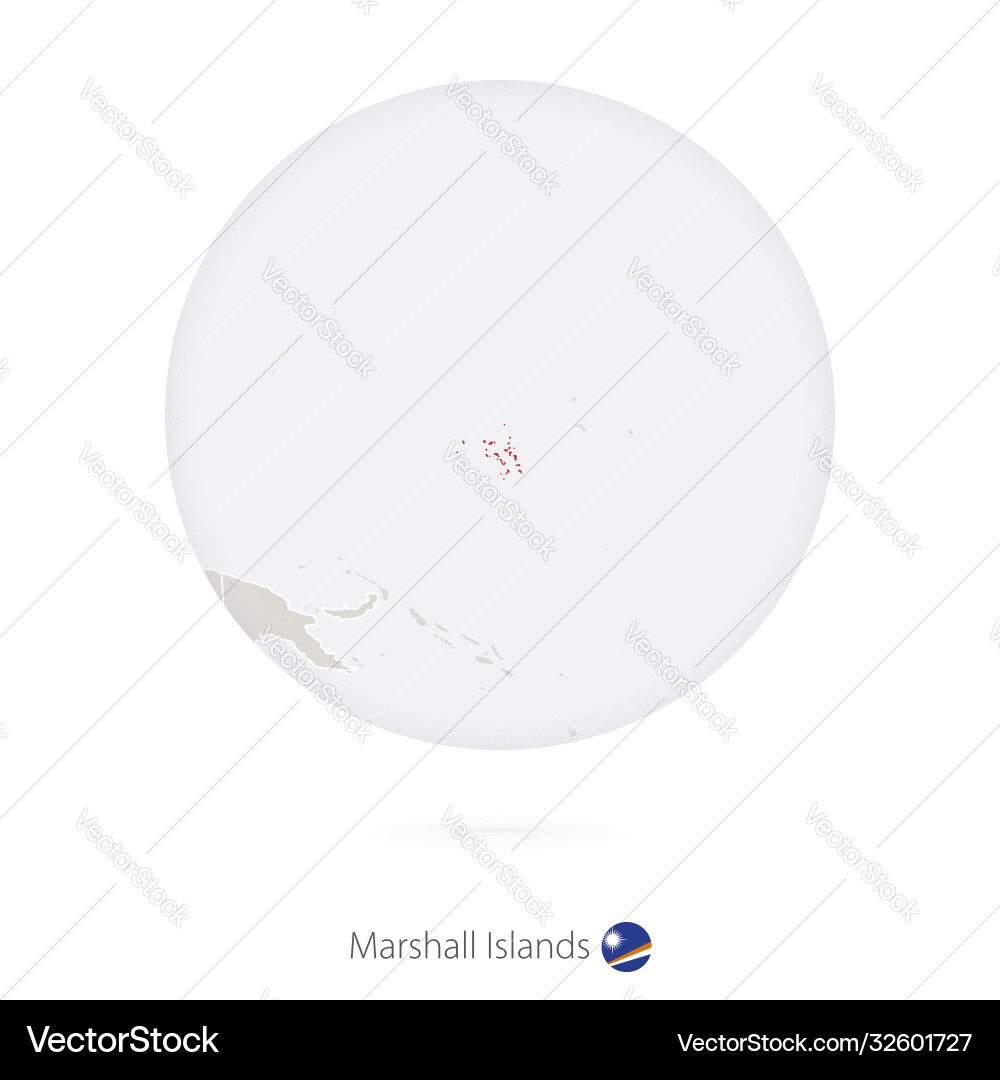 Map marshall islands and national flag Royalty Free Vector