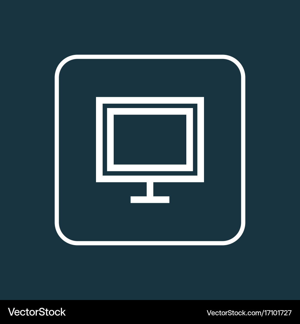 Monitor outline symbol premium quality isolated Vector Image