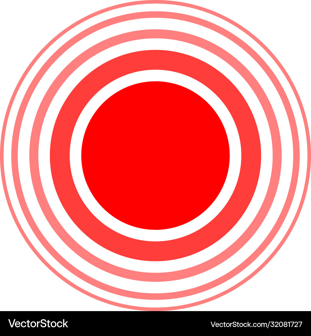 Pain circle icon target focus or sick spot Vector Image