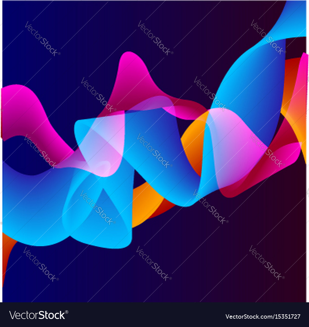 Smoky waves background structural curved pattern Vector Image