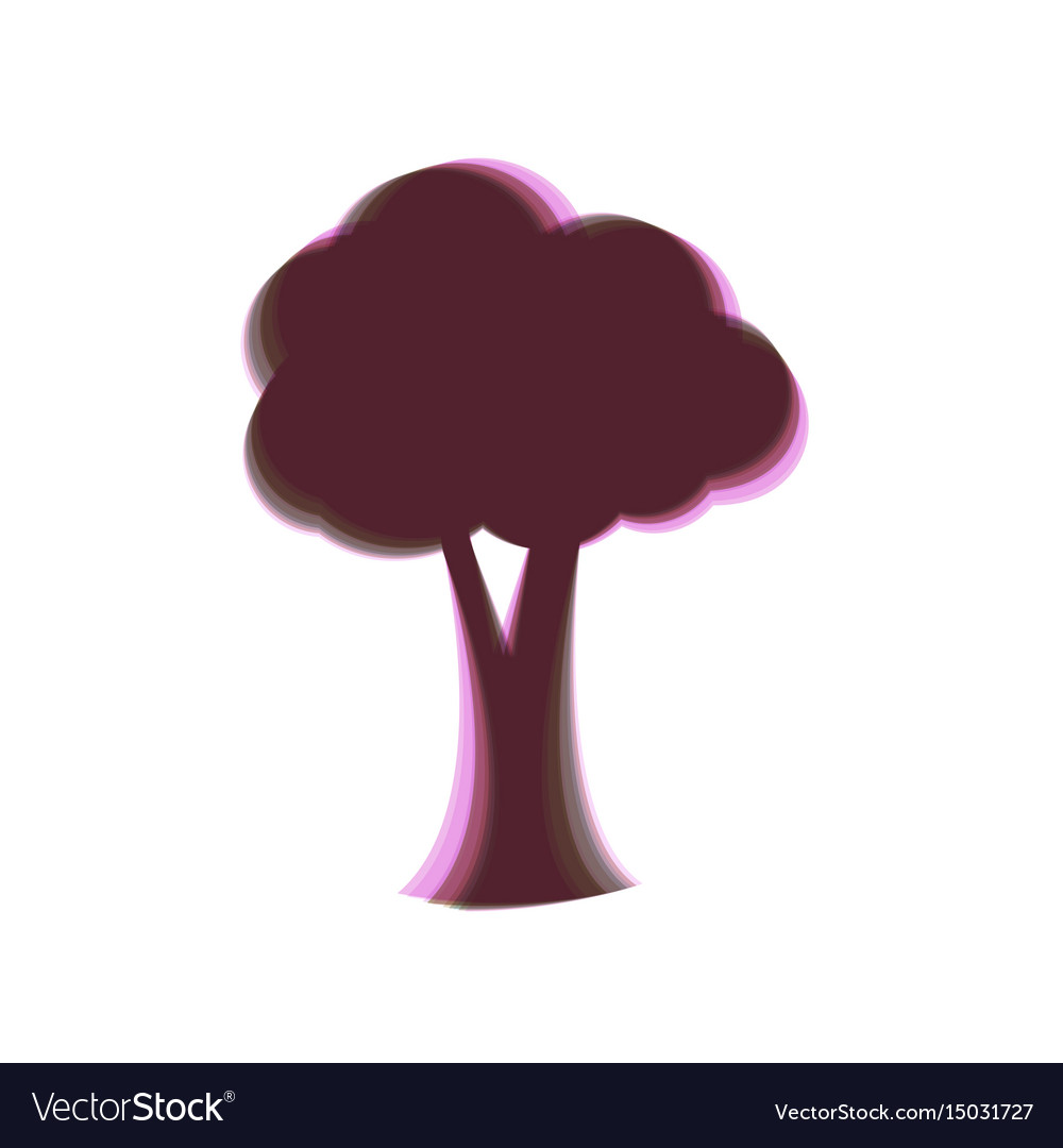 Tree sign colorful icon Royalty Free Vector Image