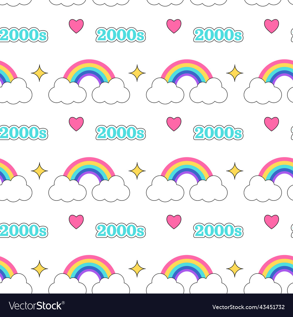 2000 rainbow pattern Royalty Free Vector Image