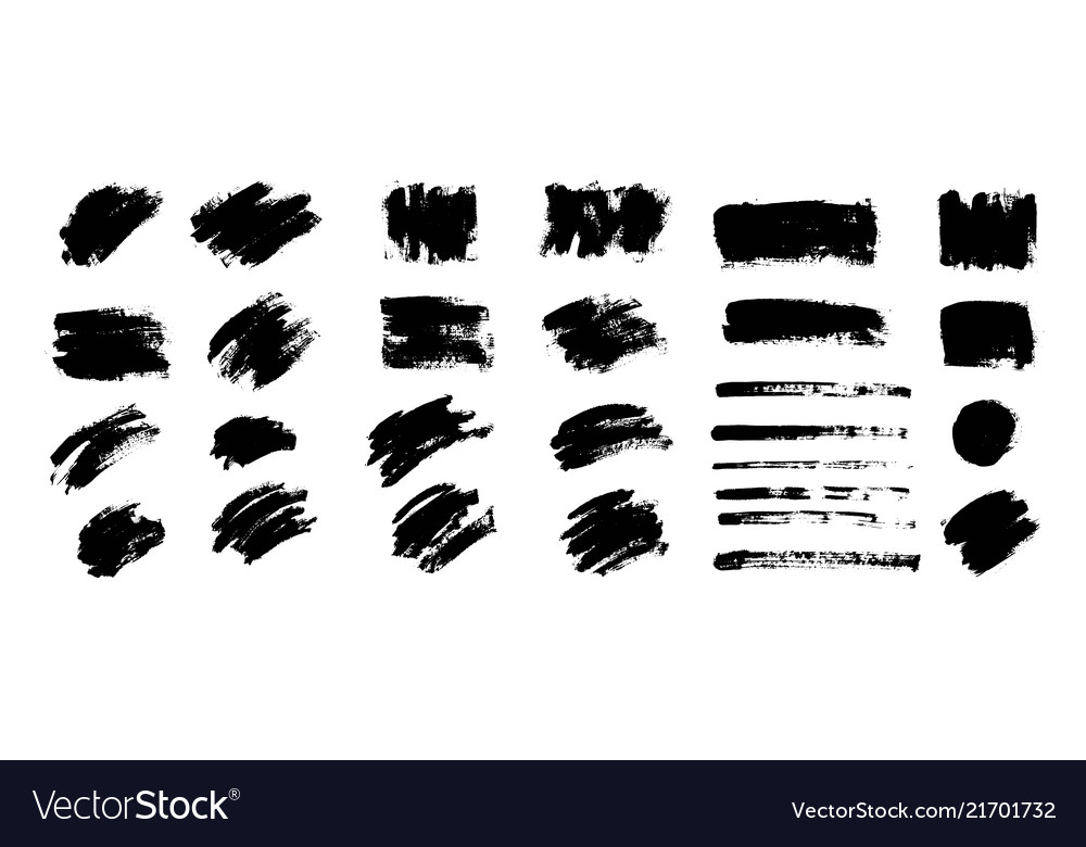 Black paint ink brush stroke brush Royalty Free Vector Image