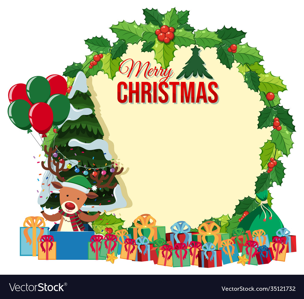Blank merry christmas card template Royalty Free Vector Blank merry christmas card template Royalty Free Vector