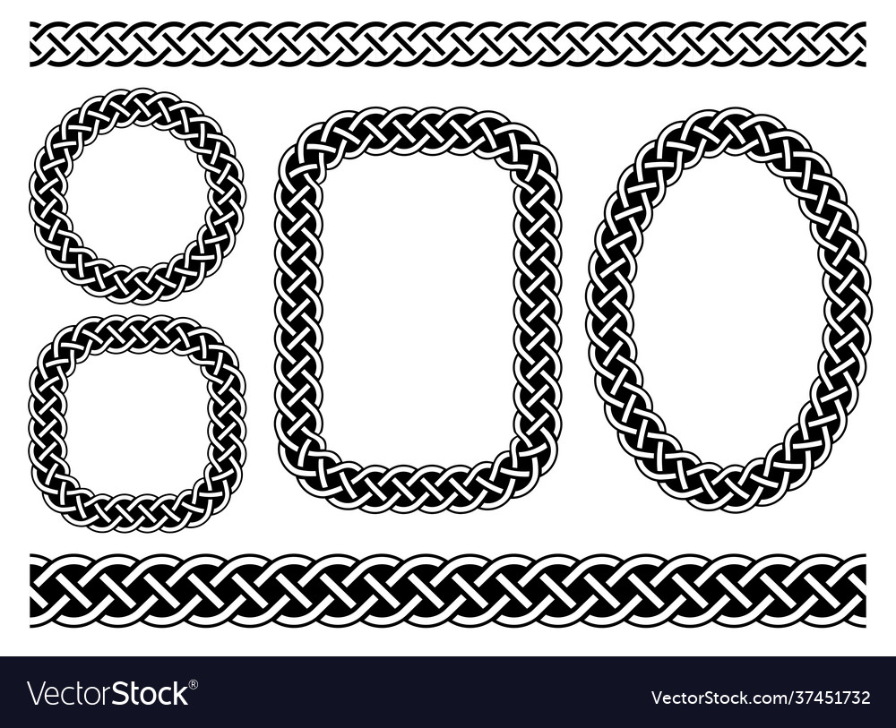 Celtic frames and borderstraditional medieval Vector Image