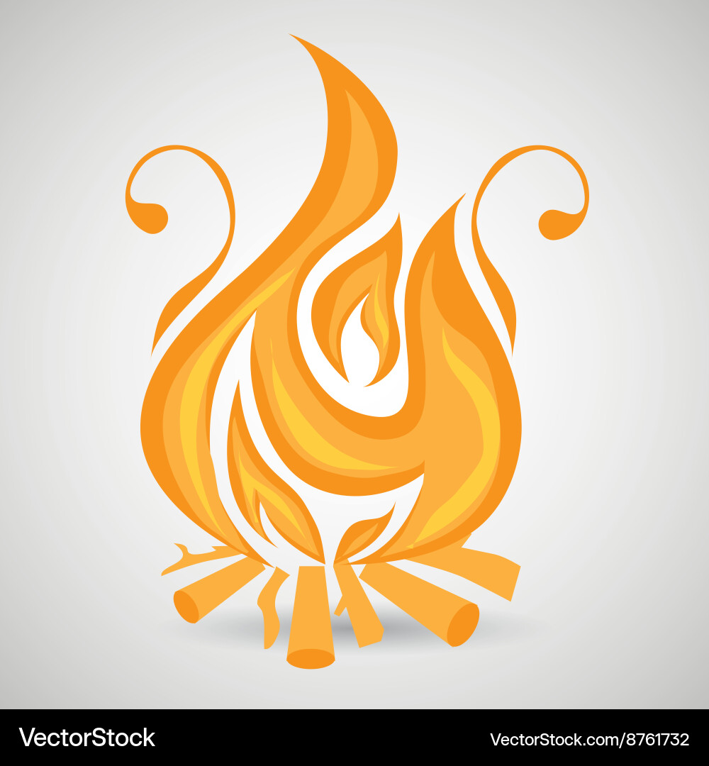 Fire flame design Royalty Free Vector Image - VectorStock