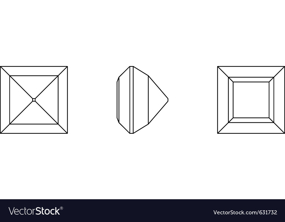 Gemstone wire frame Royalty Free Vector Image - VectorStock