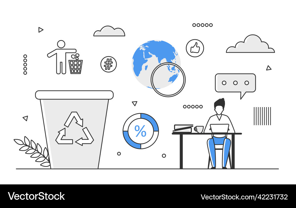 Global ecology and environmental protection Vector Image
