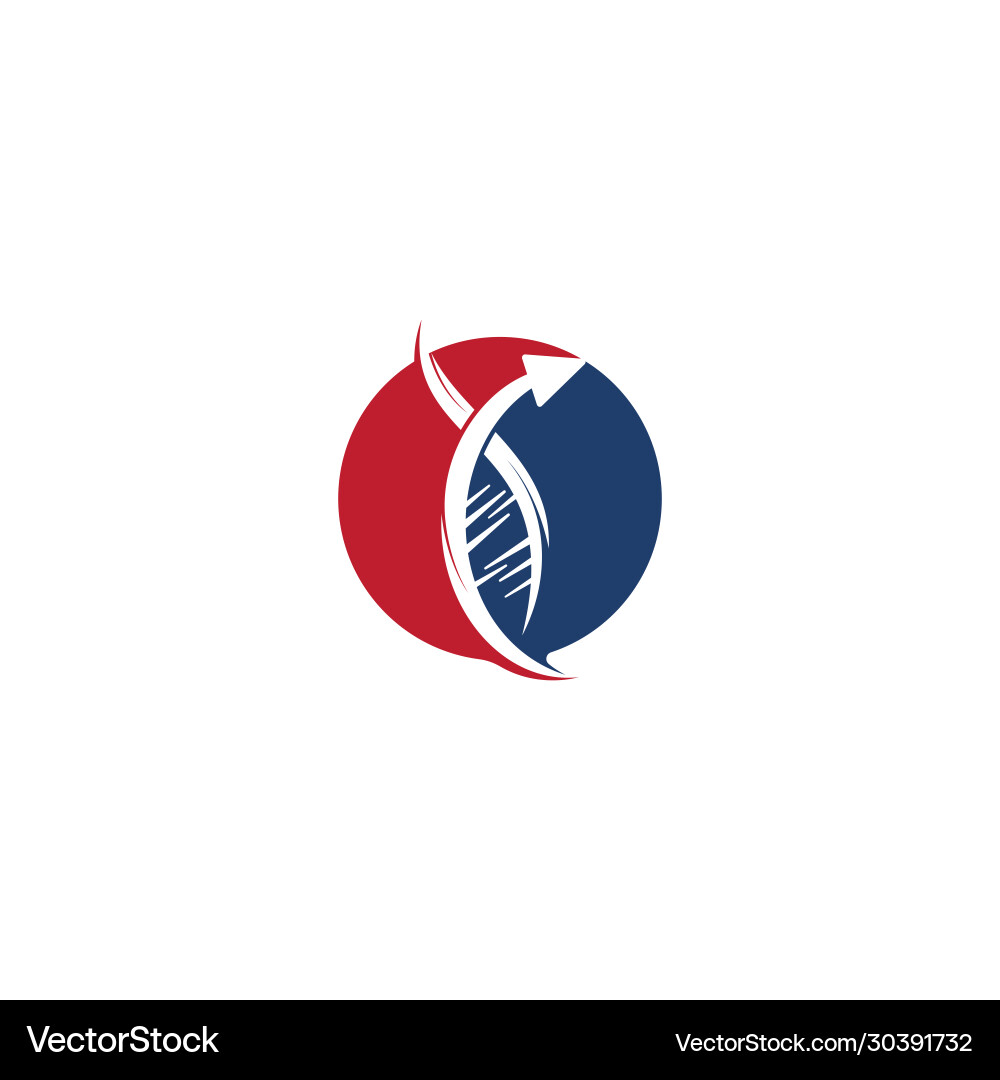 Human dna and genetic logo design Royalty Free Vector Image