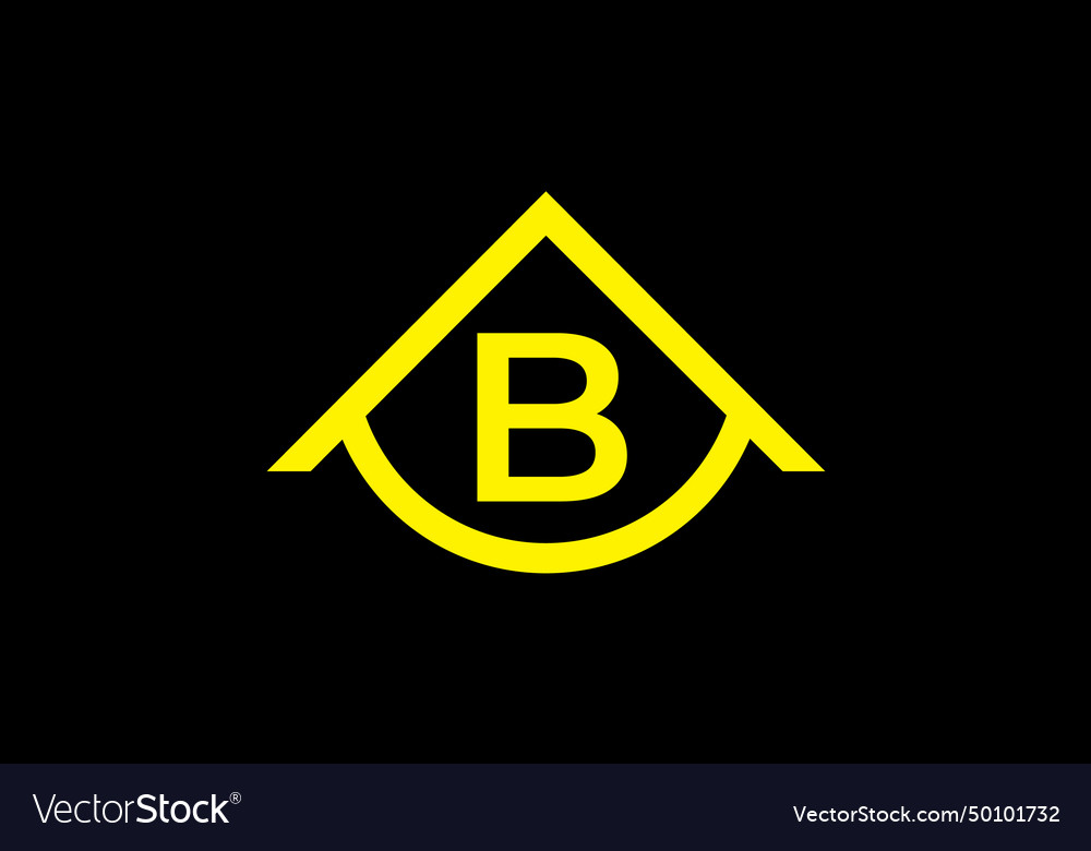 Letter b and home symbol logomark Royalty Free Vector Image