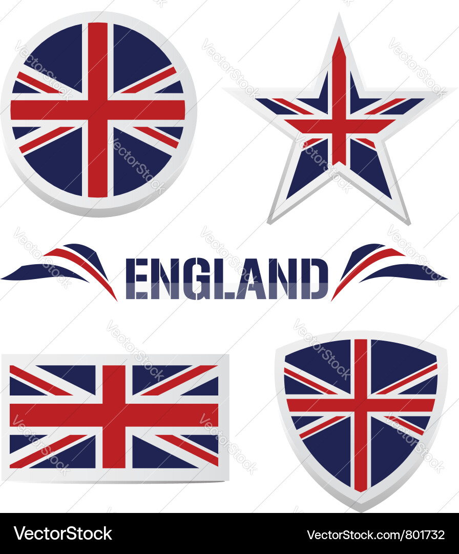 Set of british icons Royalty Free Vector Image