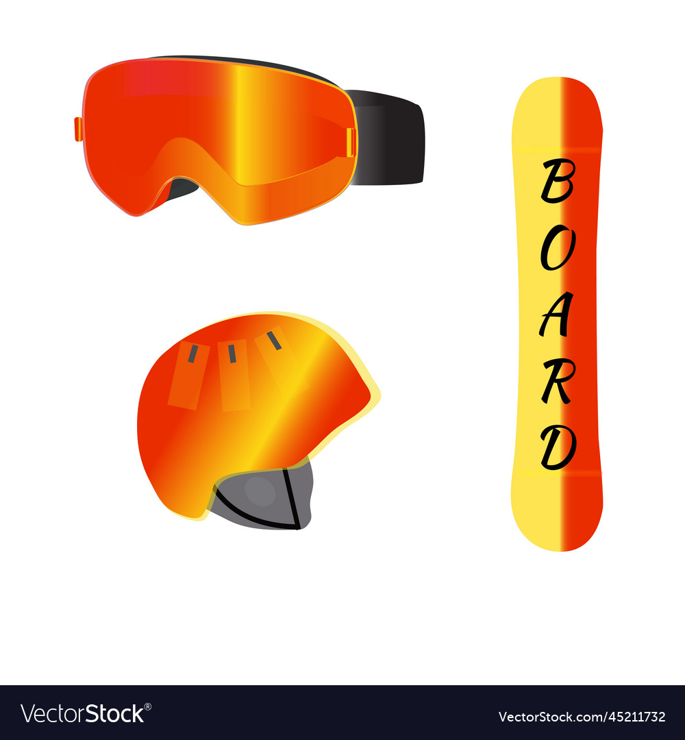 Snowboard equipment Royalty Free Vector Image - VectorStock