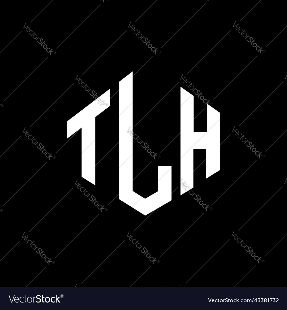 Tlh letter logo design with polygon shape Vector Image