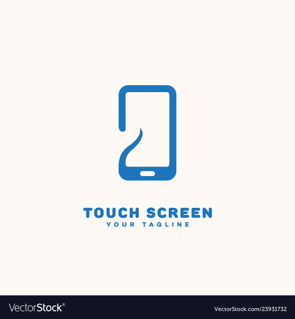 Touch screen logo Royalty Free Vector Image - VectorStock